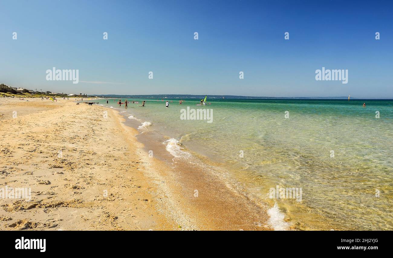Calm on the Pacific Ocean in Australia on the beach in Chelsea ...