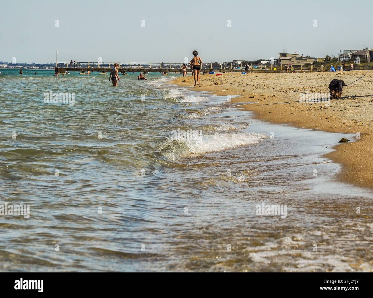 Calm on the Pacific Ocean in Australia on the beach in Chelsea ...