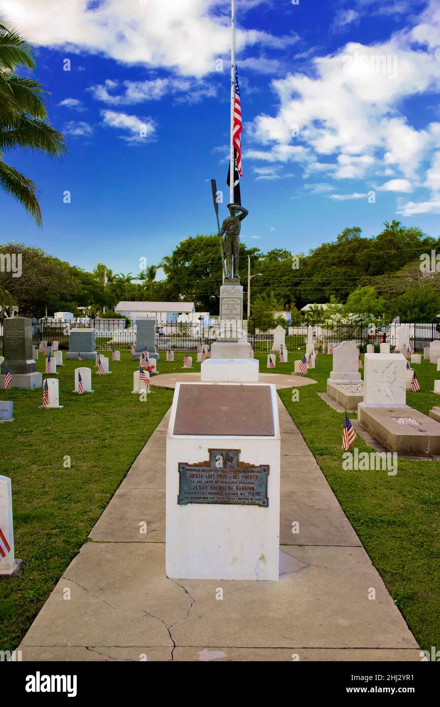 Key West Cemetery in Key West, Florida, FL USA. Island vacation ...
