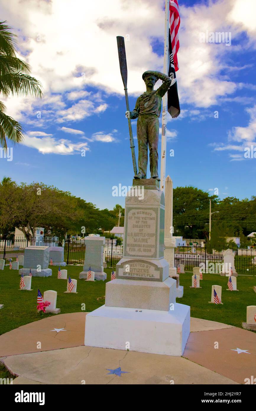 Key West Cemetery in Key West, Florida, FL USA. Island vacation ...