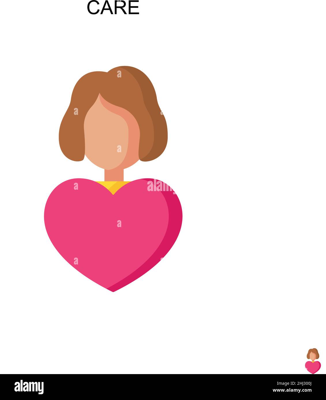 Care Simple vector icon. Illustration symbol design template for web ...