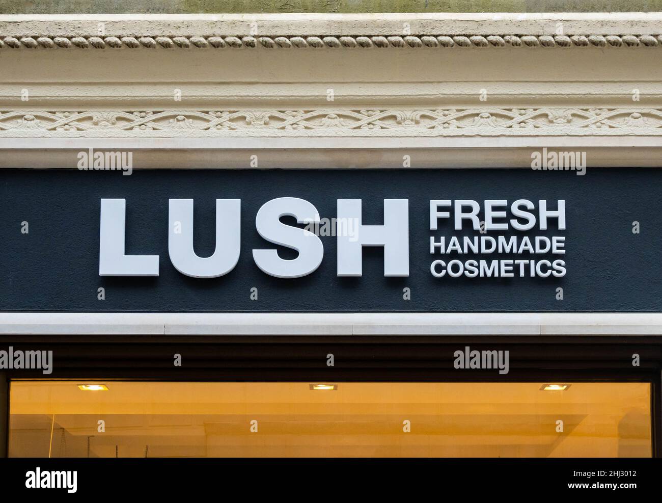 Sign outside Lush store in Liverpool Stock Photo - Alamy