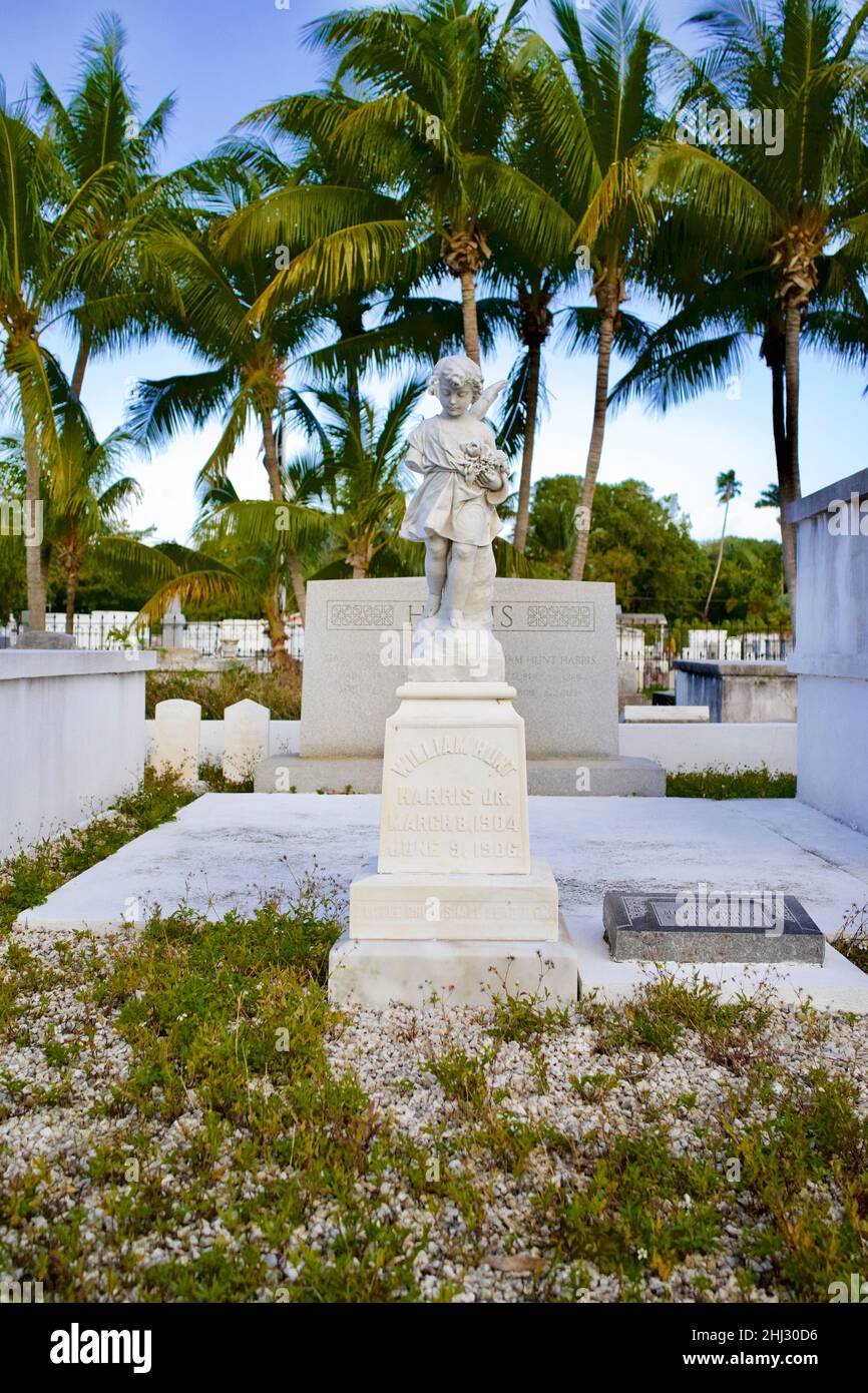 Key West Cemetery in Key West, Florida, FL USA. Island vacation ...