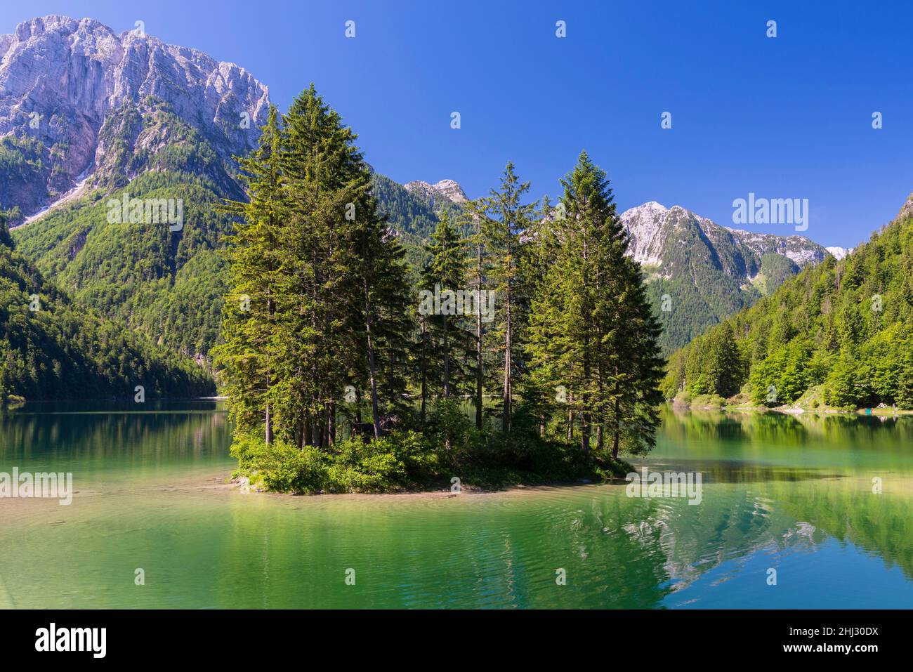 Lake Predil, Perdil Lake or Raibler Lake, Lago del Predil, Friuli ...