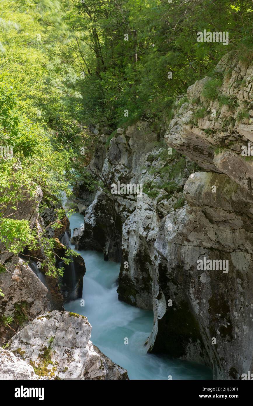 Soca Canyon, Soca Valley, Bovec, Triglav National Park, Slovenia Stock ...