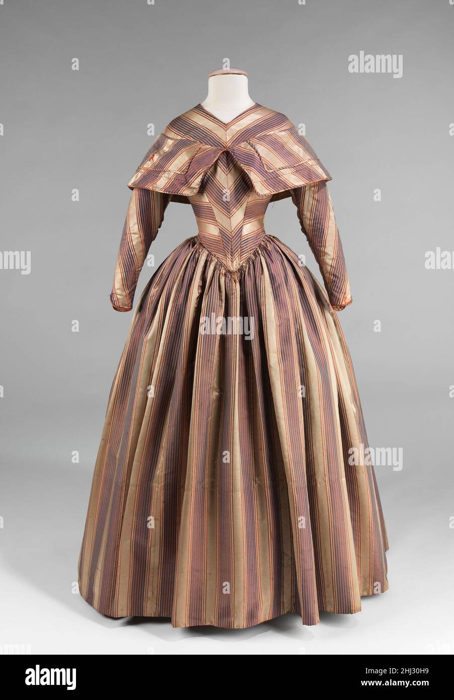 Visiting dress 1845–50 American The interest of this visiting dress is ...