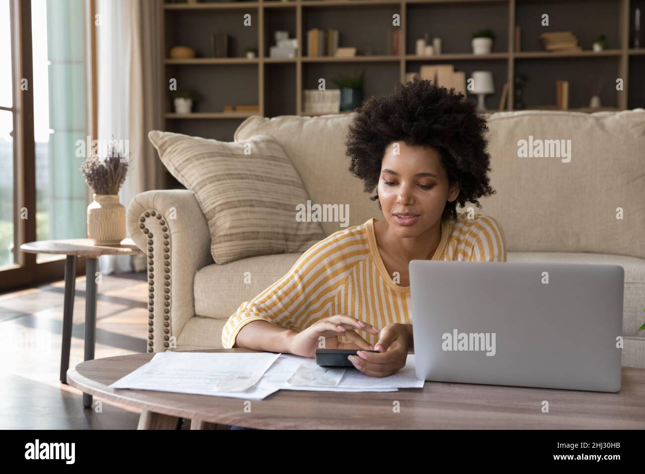 Young african american woman makes hi-res stock photography and images ...