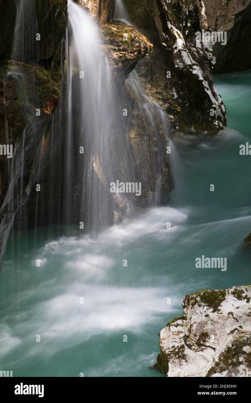 Soca Canyon, Soca Valley, Bovec, Triglav National Park, Slovenia Stock ...