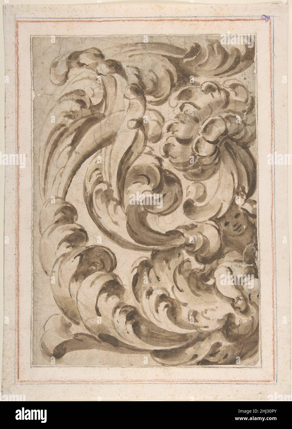 Illustration of 17th century acanthus leaves hi-res stock photography ...
