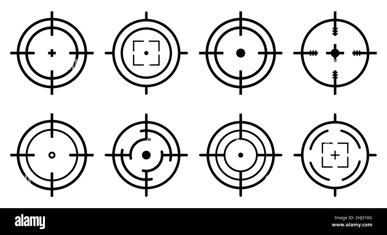 Set of target and aim, targeting and aiming. Symbol for your website ...