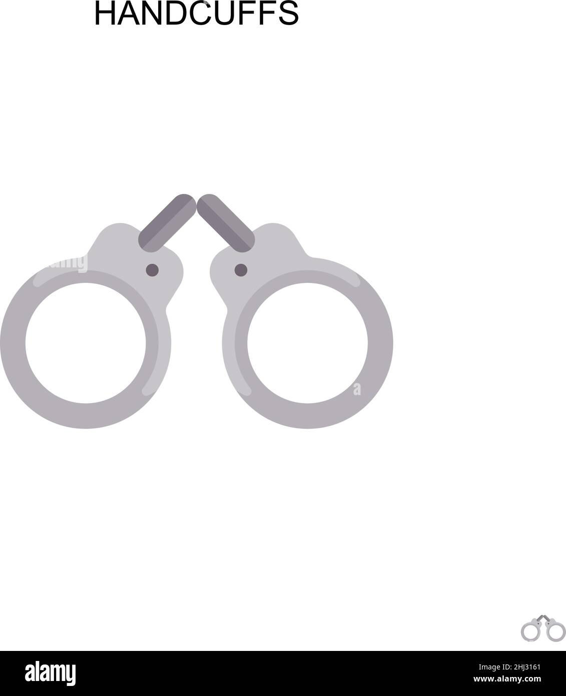Handcuffs Simple vector icon. Illustration symbol design template for ...
