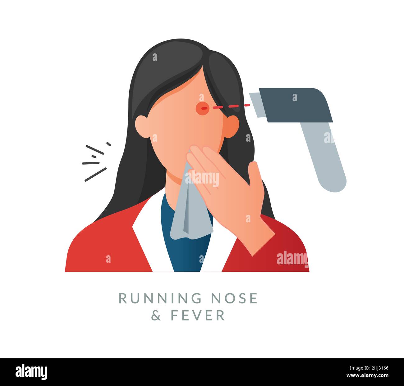 Covid 2019-nCoV Symptoms - High Temperature Fever - Icon as EPS 10 File ...