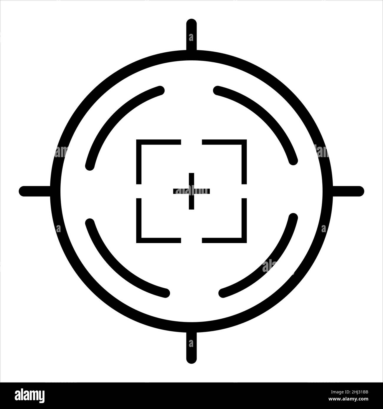 Target icon. Flat design style. Symbol for your website design, logo ...