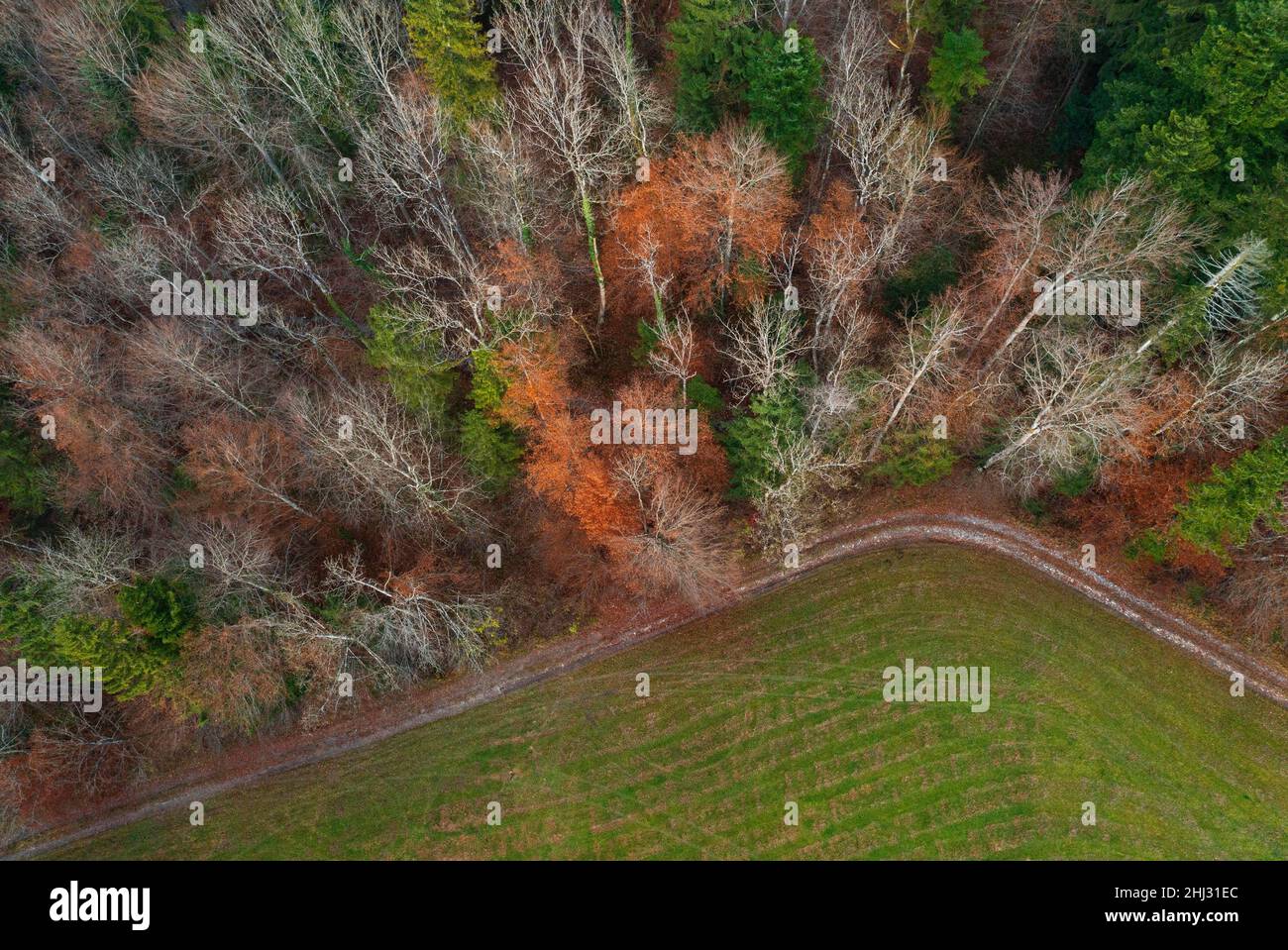 Different path aerial hi-res stock photography and images - Alamy