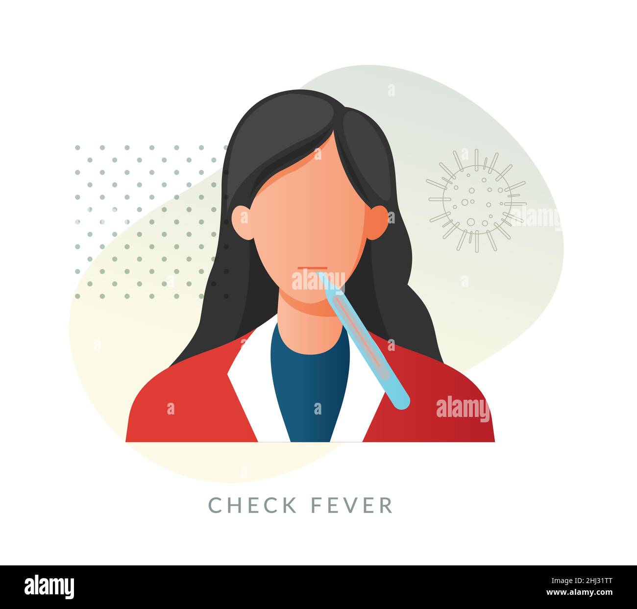 Covid 2019-nCoV Symptoms - High Temperature Fever - Icon as EPS 10 File ...