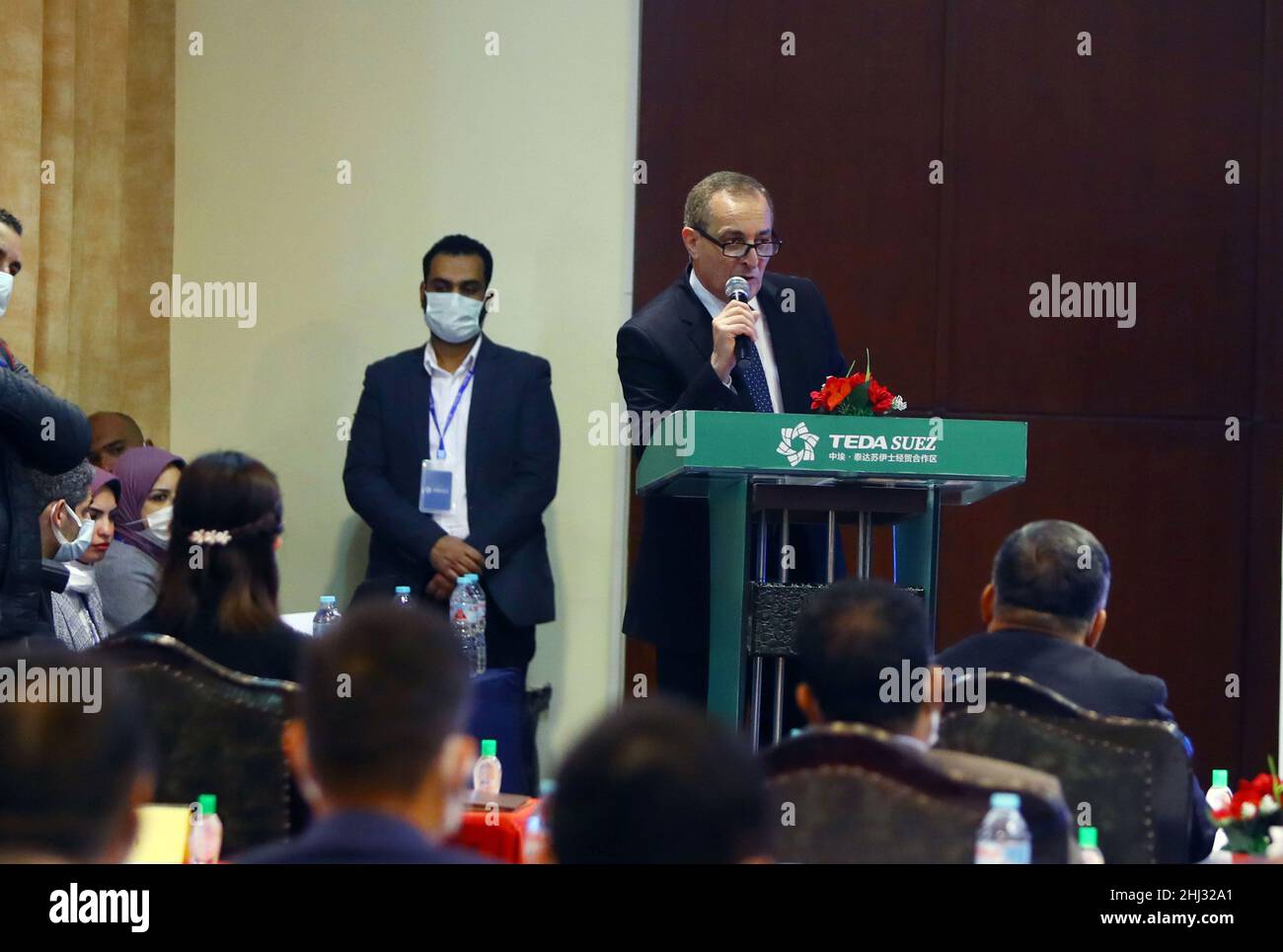 Suez, Egypt. 26th Jan, 2022. Mohamed Shabaan, vice-chairman of the Suez ...