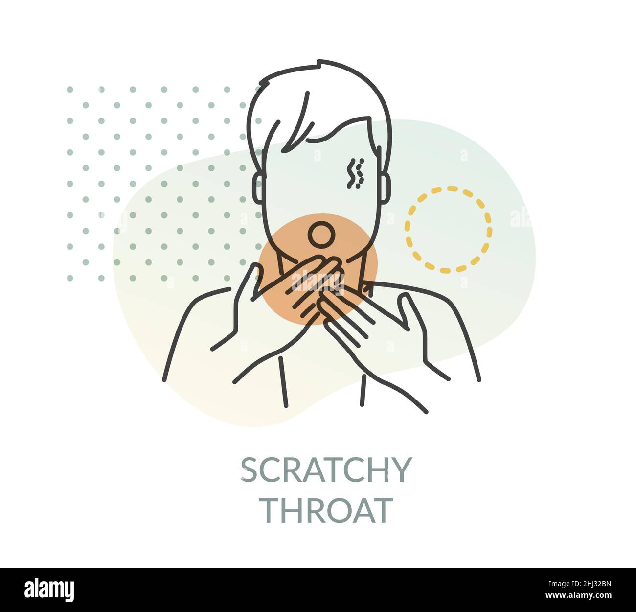 Scratchy throat Stock Vector Images - Alamy