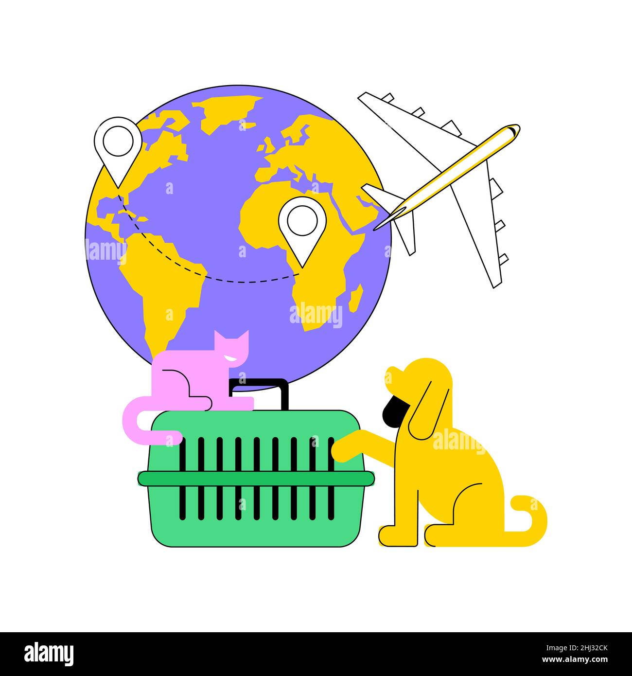 Transport of animals abstract concept vector illustration. Animal ...