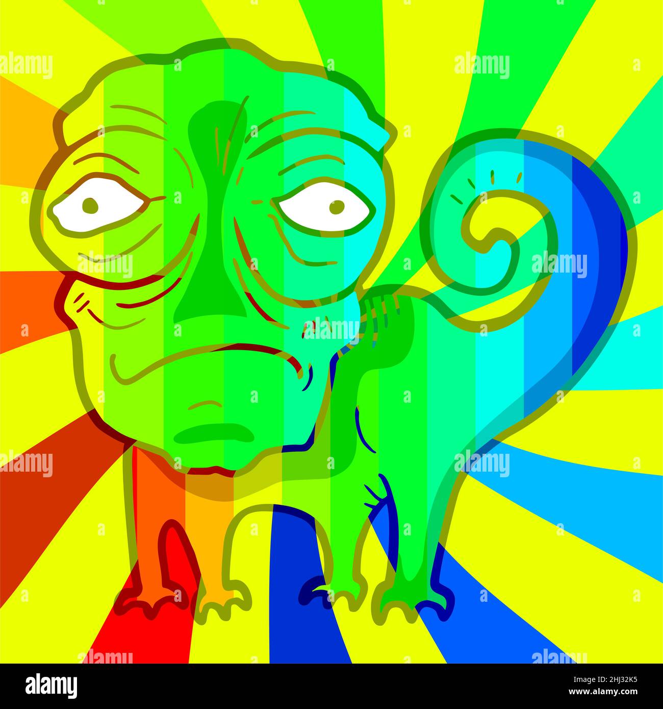 Cartoon character chameleon hi-res stock photography and images - Alamy