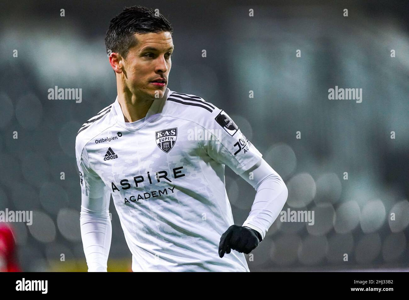 EUPEN, BELGIUM - JANUARY 26: Stef Peeters of KAS Eupen looks on during ...