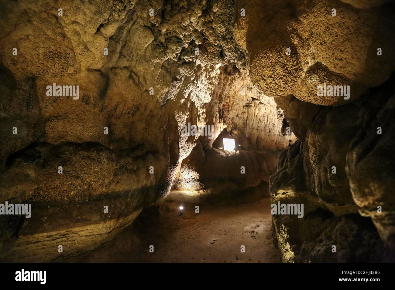Olga Cave, limestone tuff cave, Lichtenstein-Honau, Baden-Wuerttemberg ...