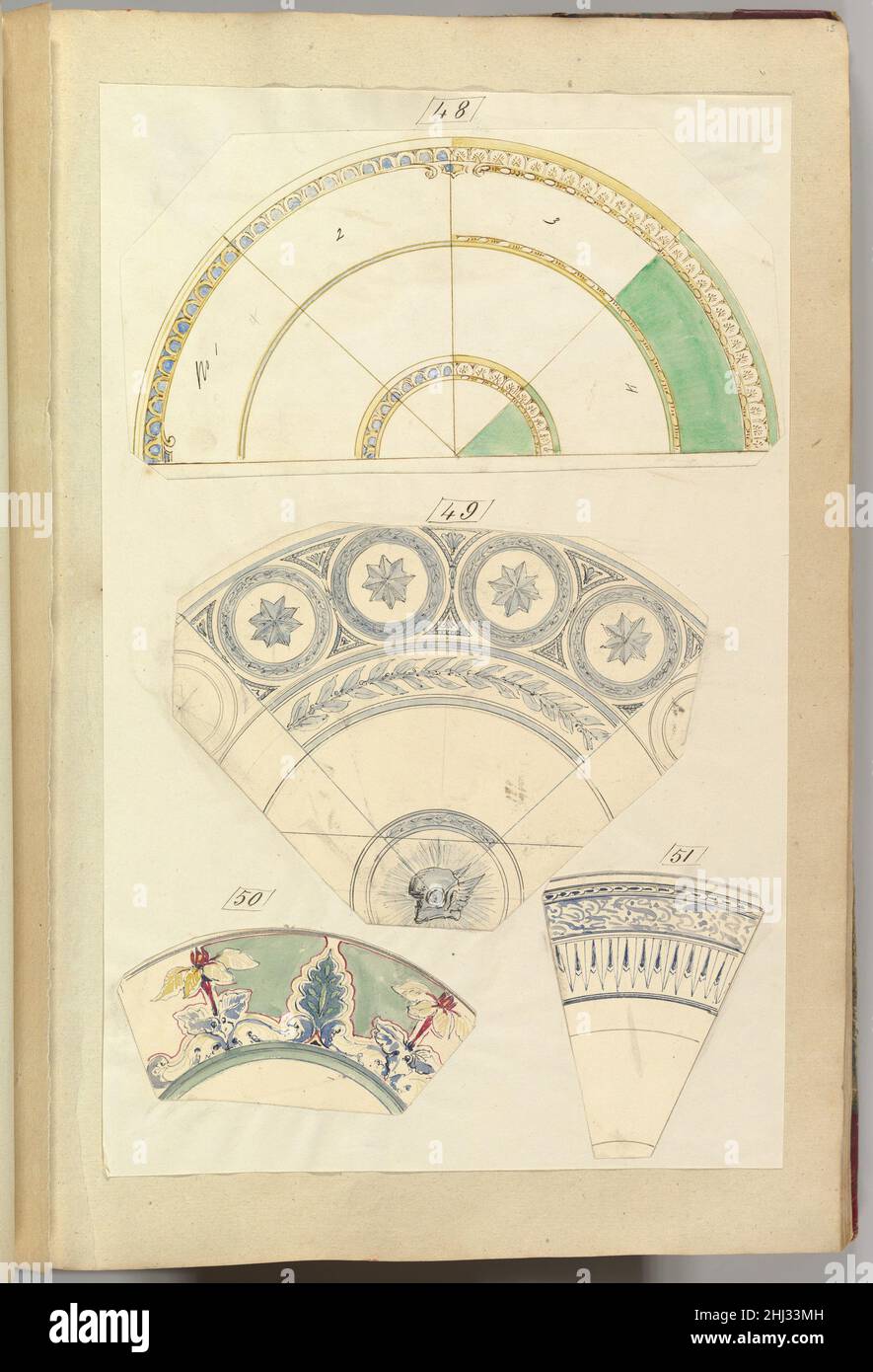 Seven Designs for Decorated Plates 1845–55 Alfred Henry Forrester ...
