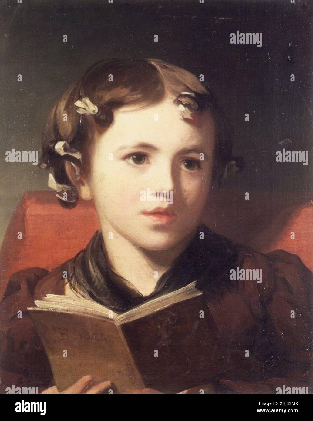 Portrait of a Young Girl - Thomas Sully - overall Stock Photo - Alamy