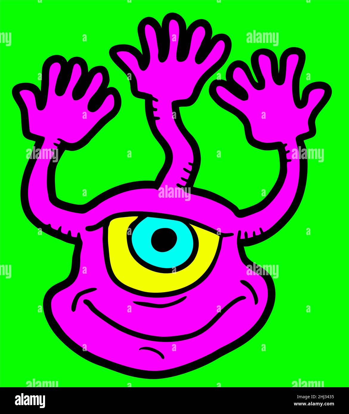 Warped cartoon eye hi-res stock photography and images - Alamy