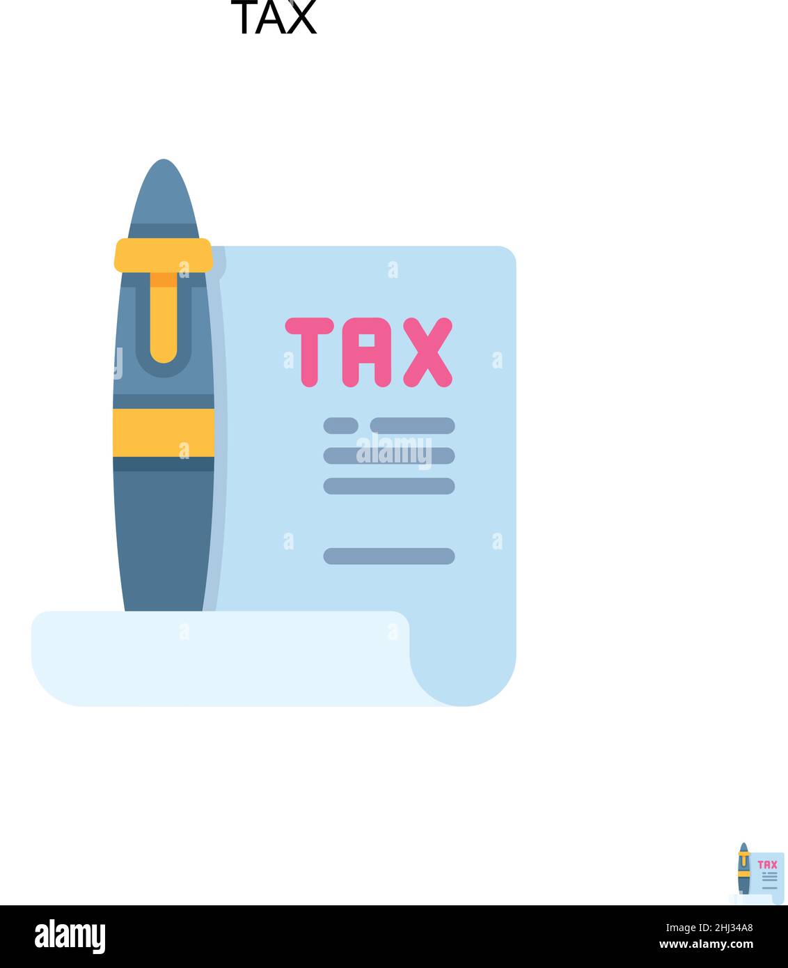 Tax Simple vector icon. Illustration symbol design template for web ...
