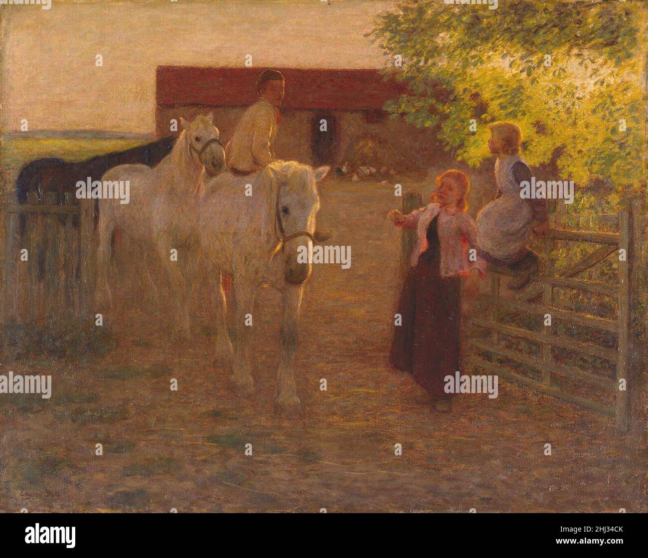 Edward Stott - The Old Gate (1896 Stock Photo - Alamy