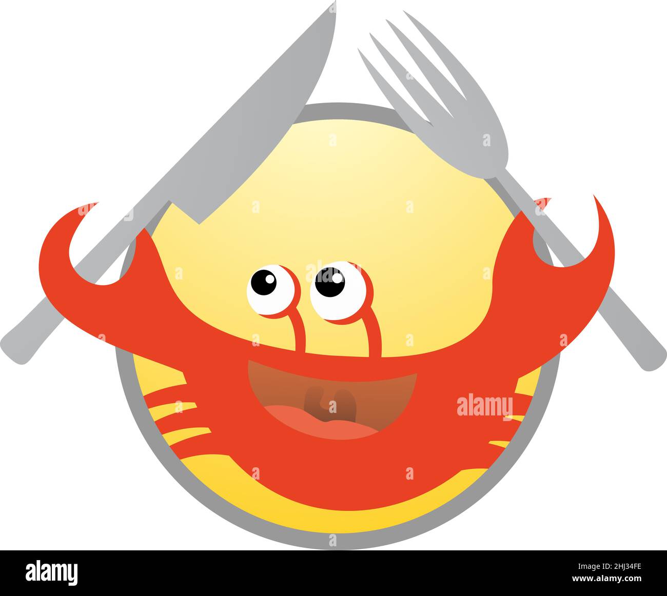 Eating crab Stock Vector Images - Alamy