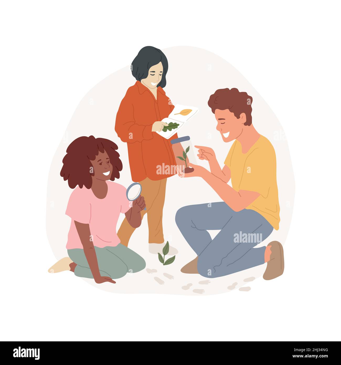 Learning trees and animals abstract concept vector illustration. Learn ...