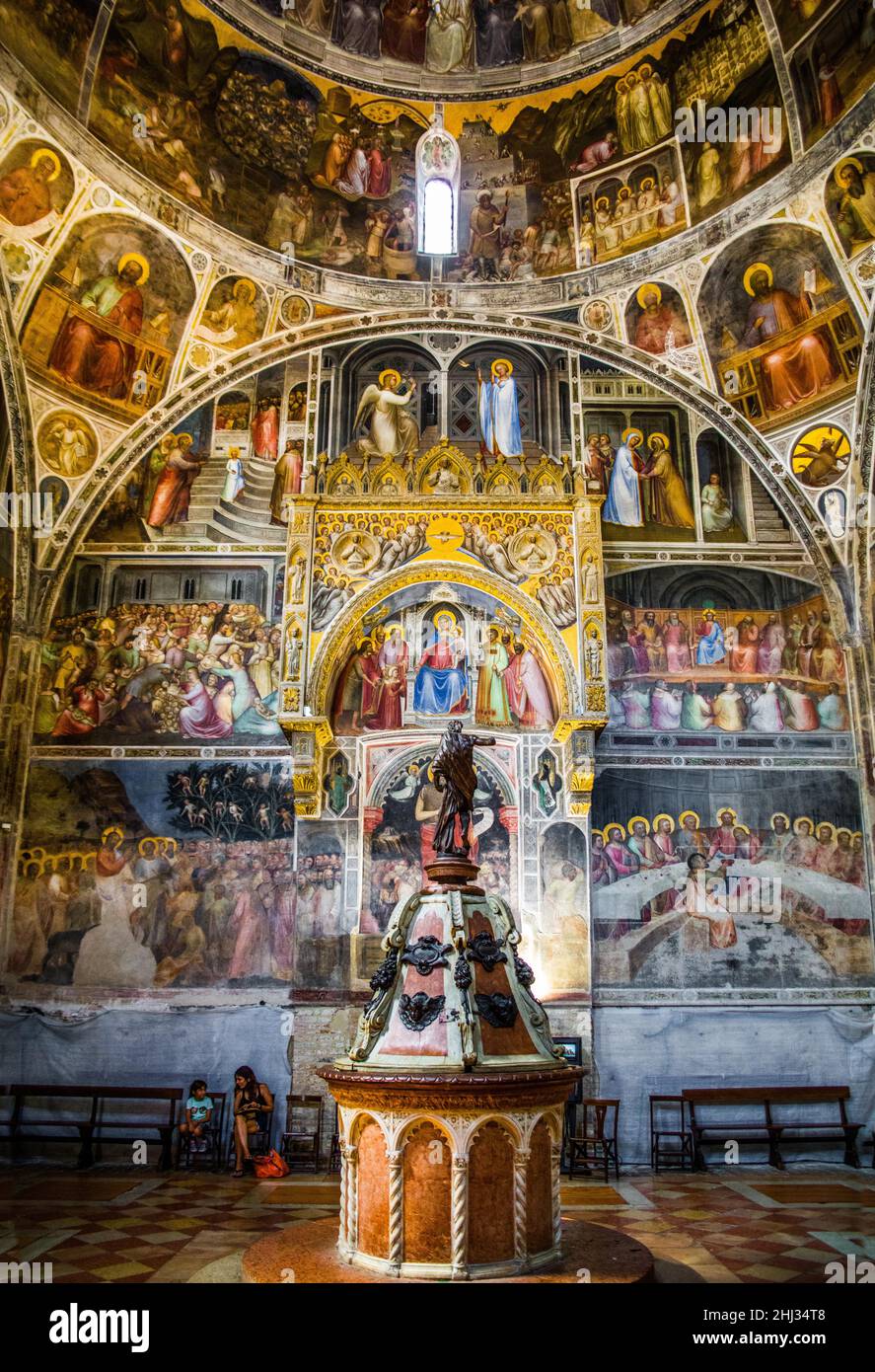 Frescoes of the Baptistery, 1260, unique is the completely preserved ...