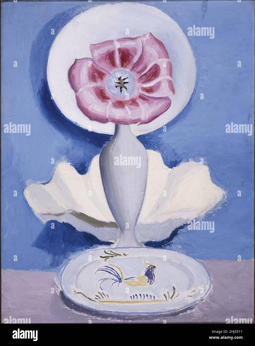 Hibiscus, Shell, and Plate by Joseph Stella Stock Photo - Alamy
