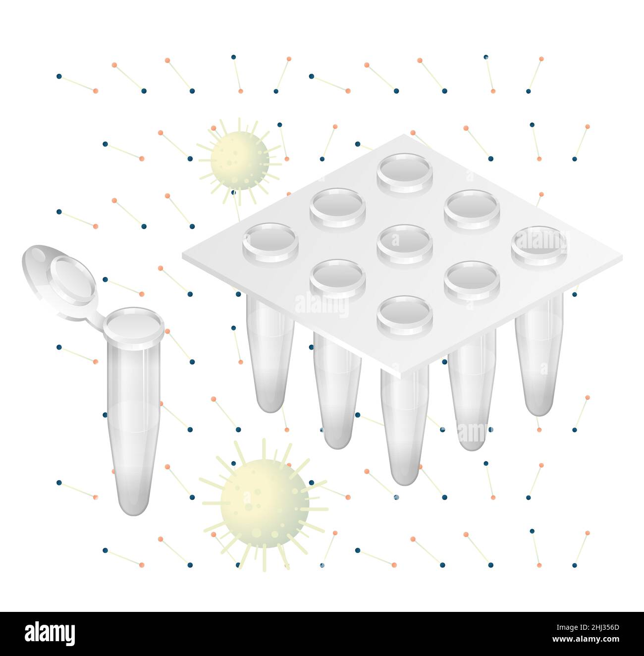RT-PCR Testing - PCR Tray - Illustration as EPS 10 File Stock Vector ...