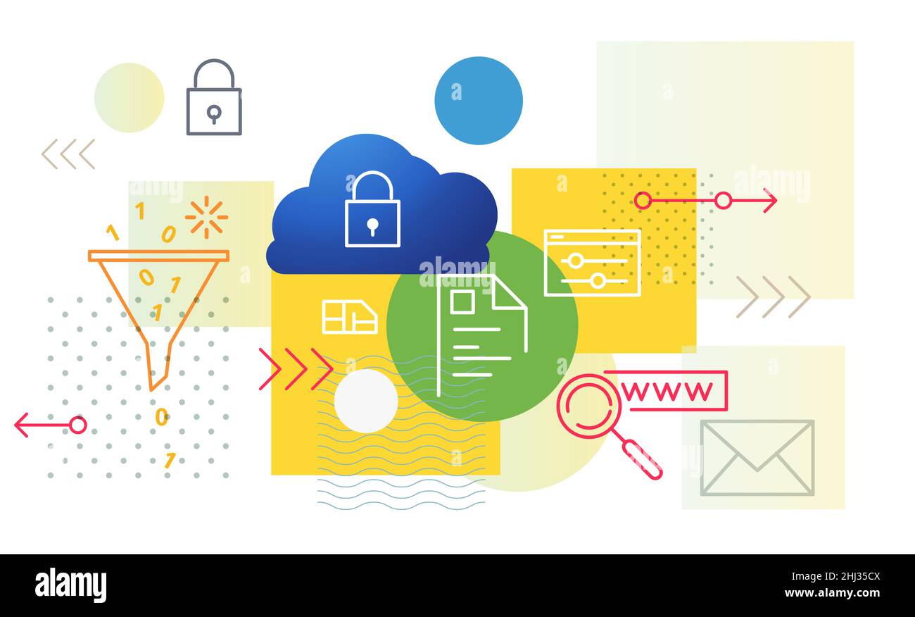 Data Analytics - Data Sorting and Collection - Illustration as EPS 10 ...