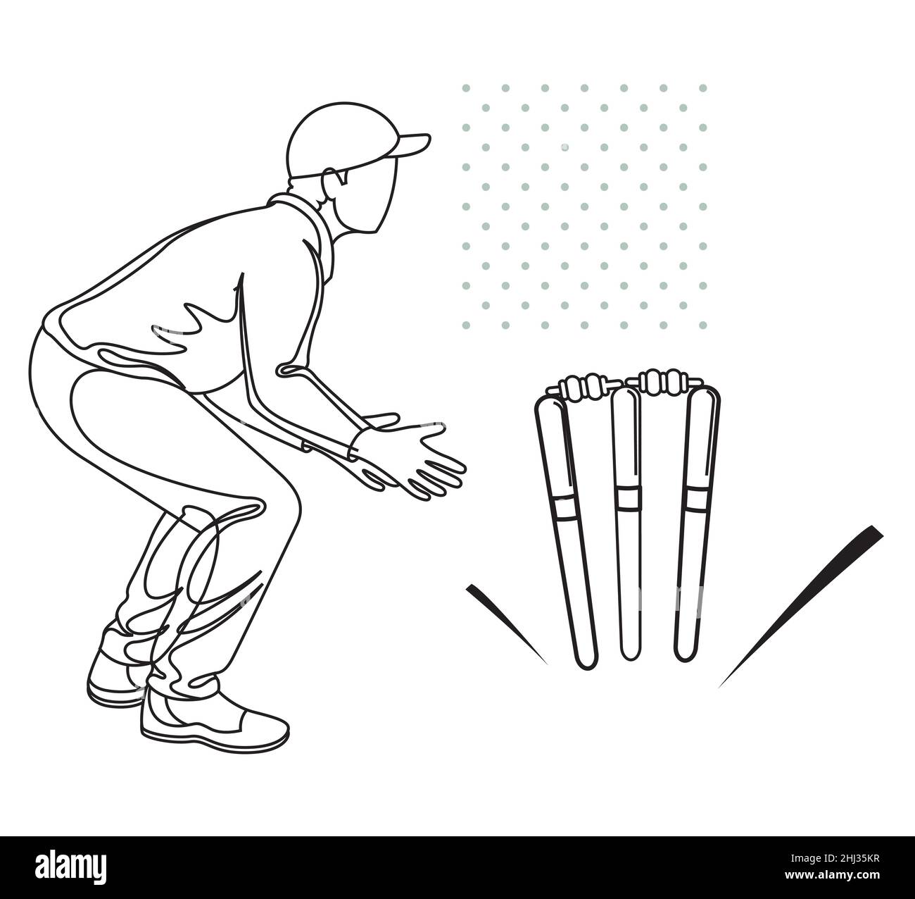 Fielding cricket ball Stock Vector Images - Alamy