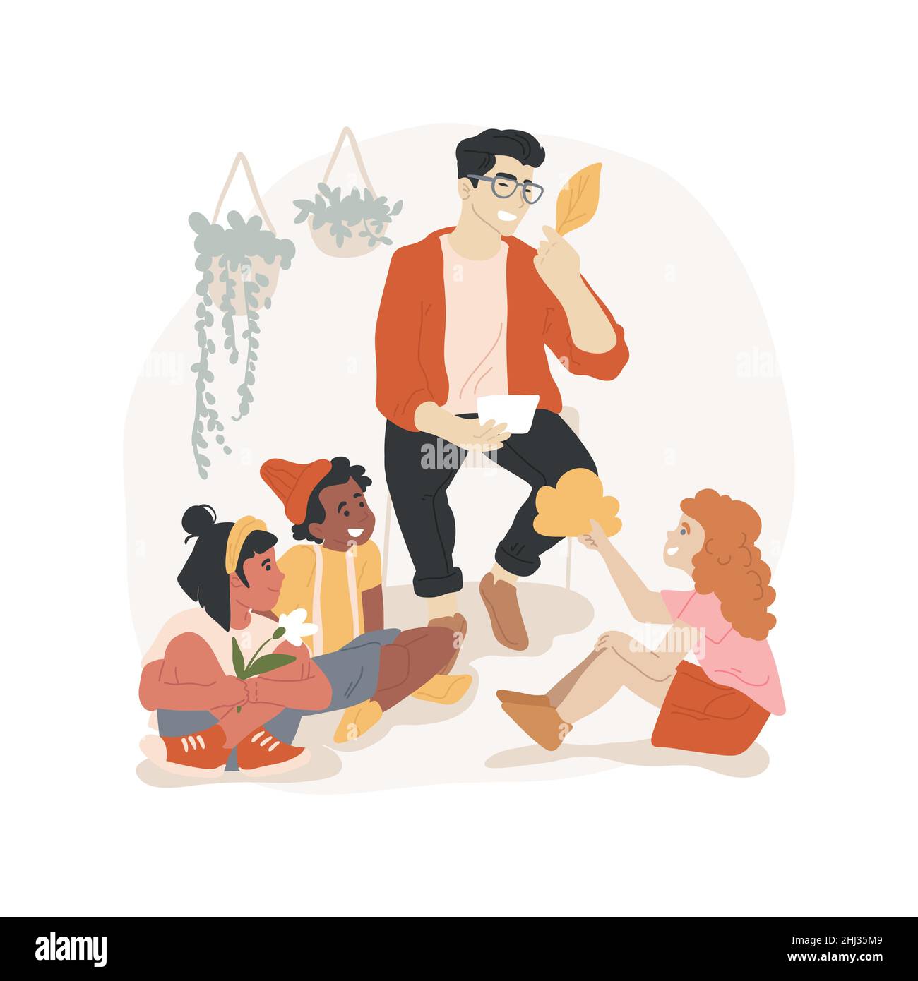 Learn season change abstract concept vector illustration. Nature ...