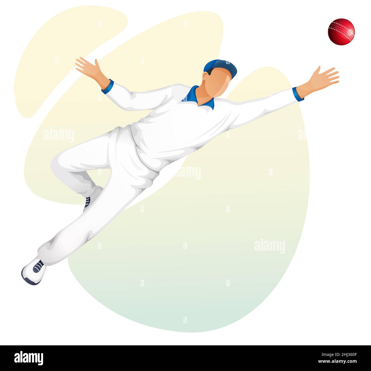 Cricket Player - Fielder Position - Stock Illustration as EPS 10 File ...