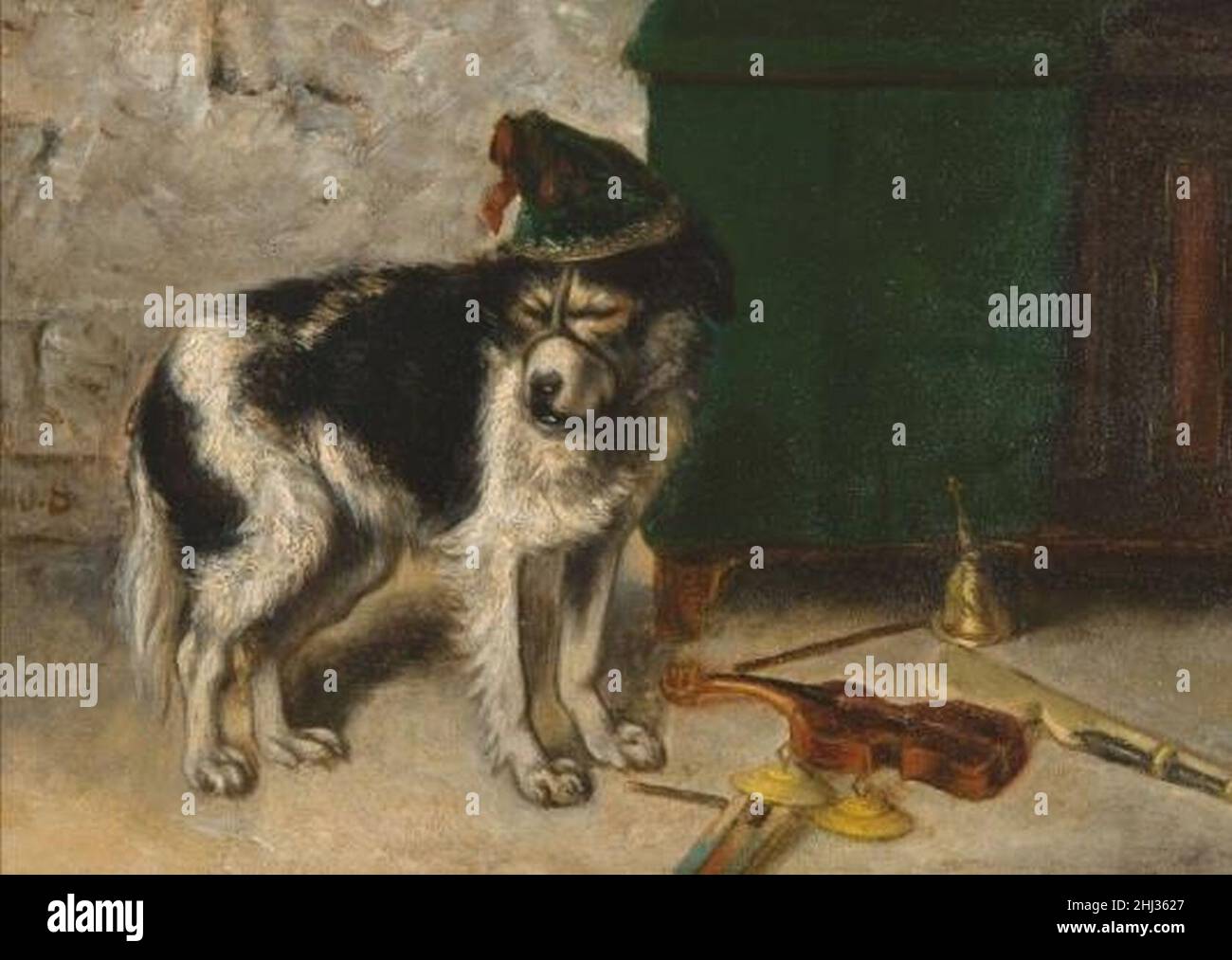 Joseph Stevens - Dog of a traveling entertainer Stock Photo - Alamy