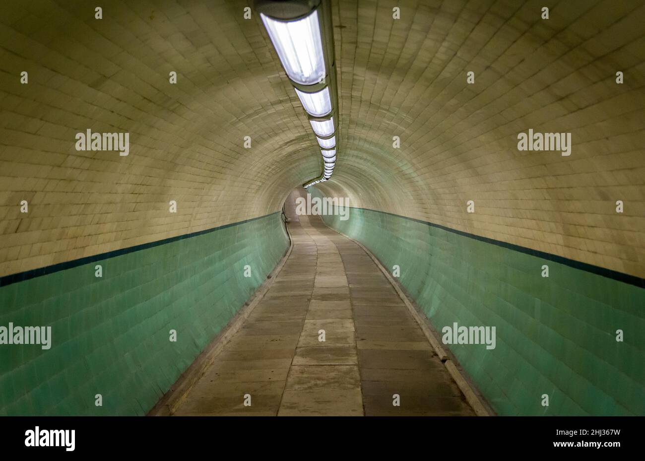 An old pedestrian tunnel, decorated with ornate tiles Stock Photo - Alamy