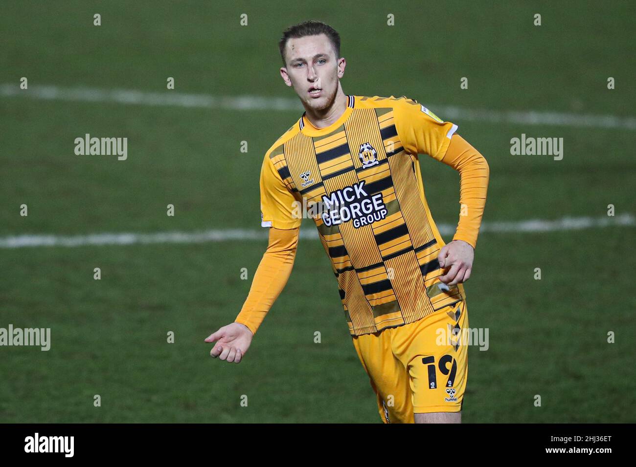 Cambridge United's Adam May during the Papa John's Trophy quarter-final ...