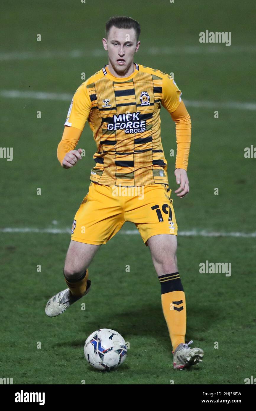 Cambridge United's Adam May during the Papa John's Trophy quarter-final ...