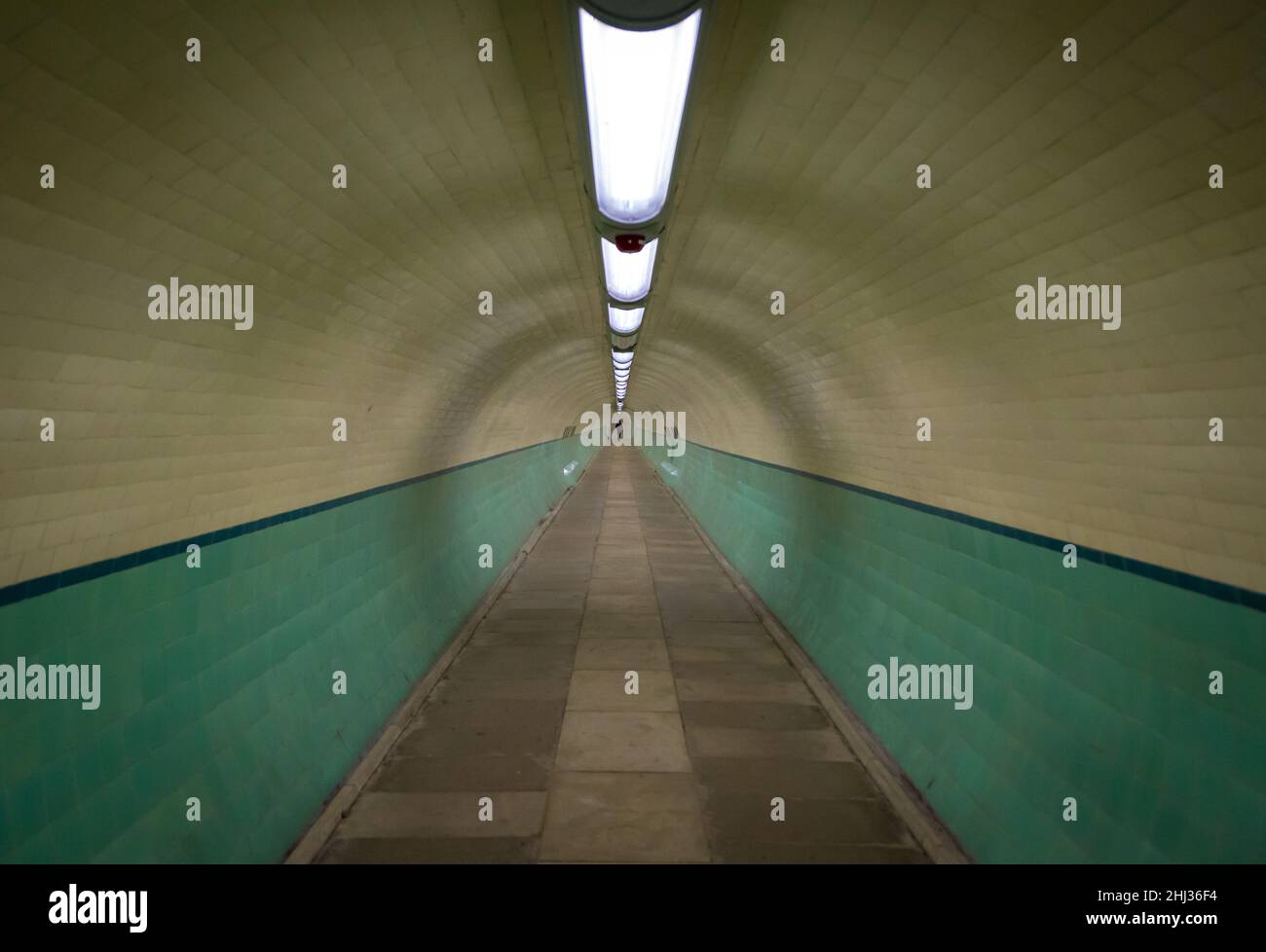 An old pedestrian tunnel, decorated with ornate tiles Stock Photo - Alamy