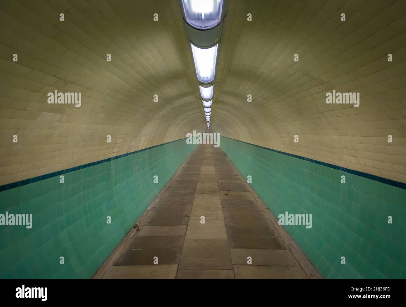 An old pedestrian tunnel, decorated with ornate tiles Stock Photo - Alamy