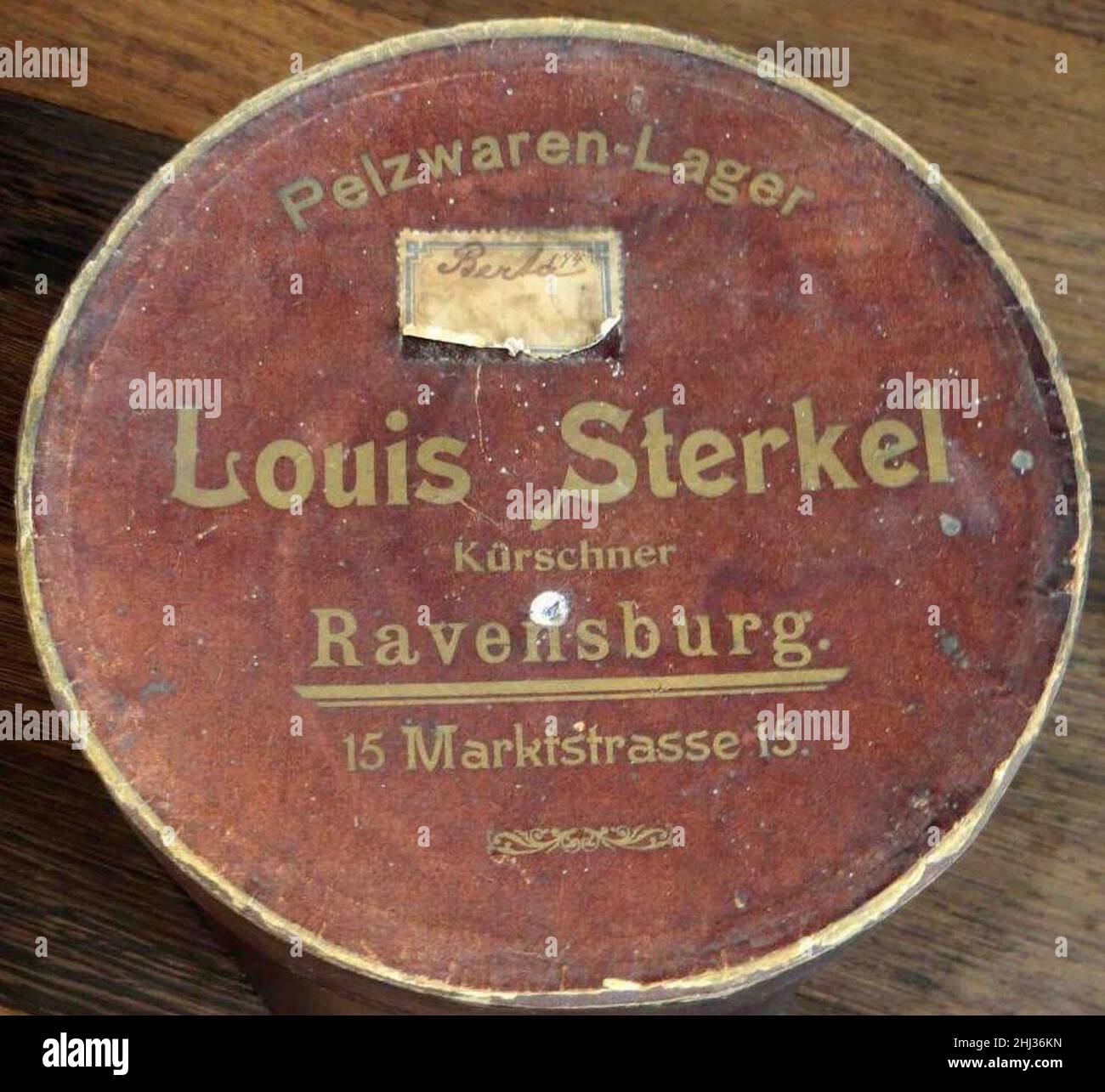 Louis Sterkel, Kürschner, Pelzwaren-Lager, Ravensburg (Deckel eines ...