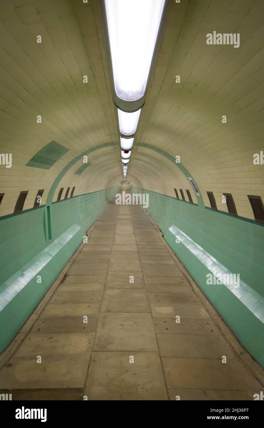 An old pedestrian tunnel, decorated with ornate tiles Stock Photo - Alamy