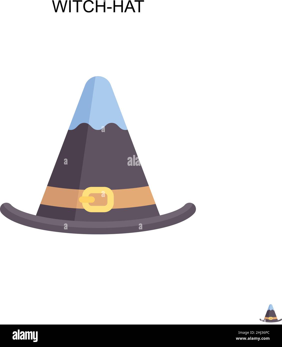 Witch-hat Simple vector icon. Illustration symbol design template for ...