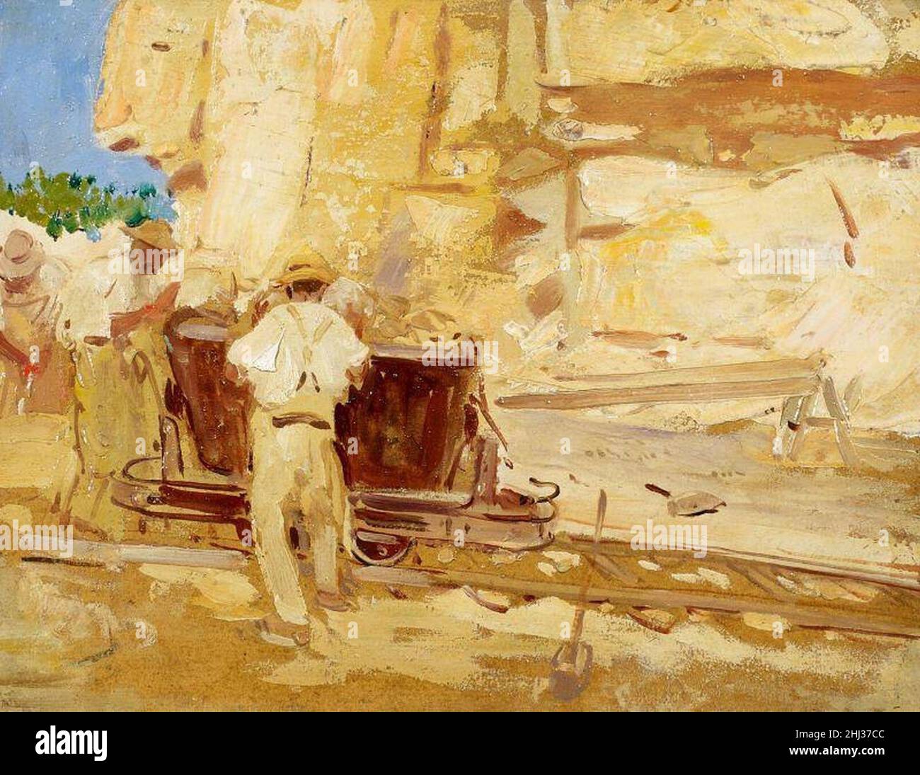Robert Sterl - Im Steinbruch Stock Photo - Alamy