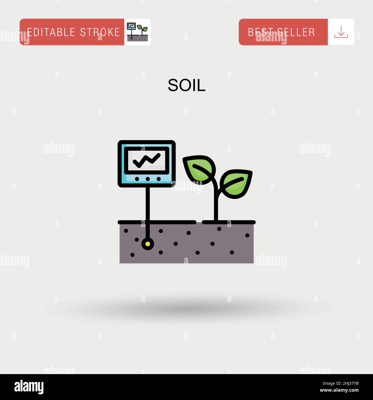 Soil Simple vector icon Stock Vector Image & Art - Alamy
